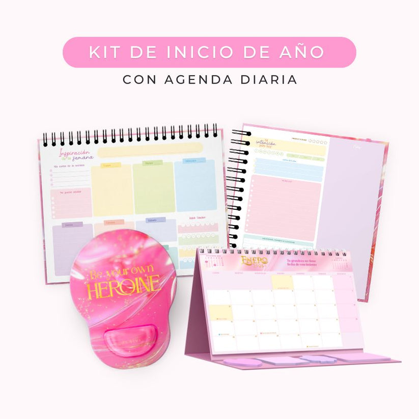 Kit Inicio de Año con Agenda Diaria - Heroine